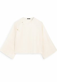 Massimo Dutti FLOWING JAPANESE-STYLE CROPPED - Bluse - beige - Zalando.de