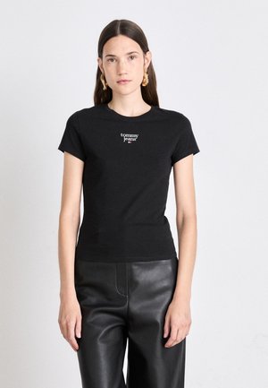 Tommy Jeans BADGE TEE - T-Shirt basic - black/schwarz - Zalando.de