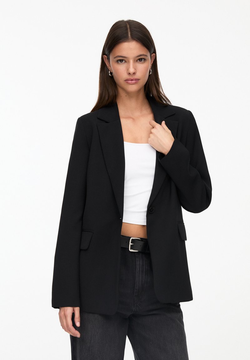 PULL&BEAR Blazer - black/svart - Zalando.se
