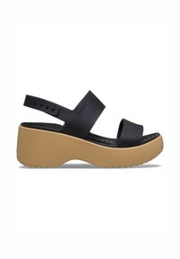 Crocs - Sandały na platformie/czarny melanż - Zalando.pl