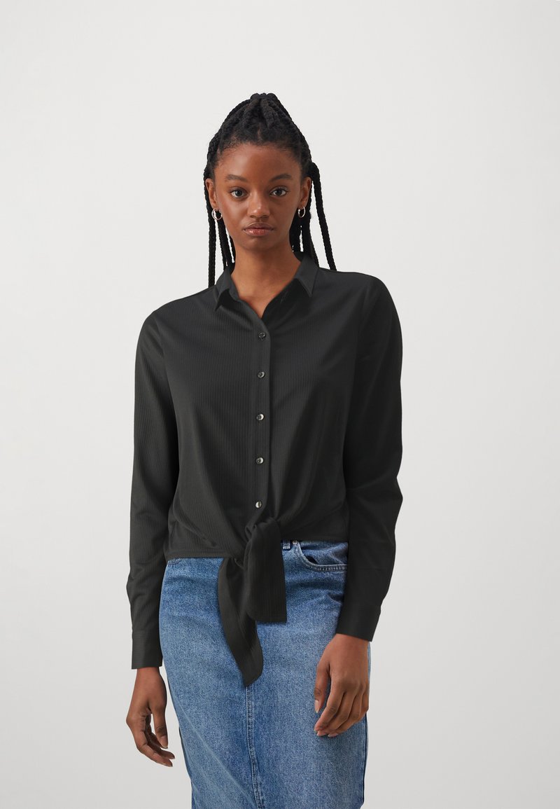JDY JDYGIZE KNOT - Hemdbluse - black/schwarz - Zalando.ch