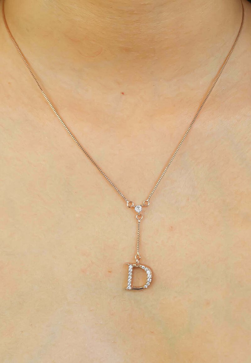 Be Sunset INITIAL ALPHABET LETTER D - Ketting - rose gold ...