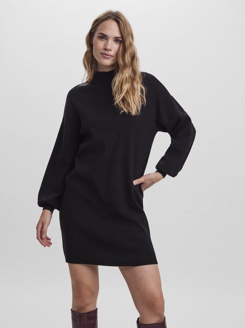 YAS FONNY LS ROLL NECK NOOS - Neulemekko - black/musta - Zalando.fi