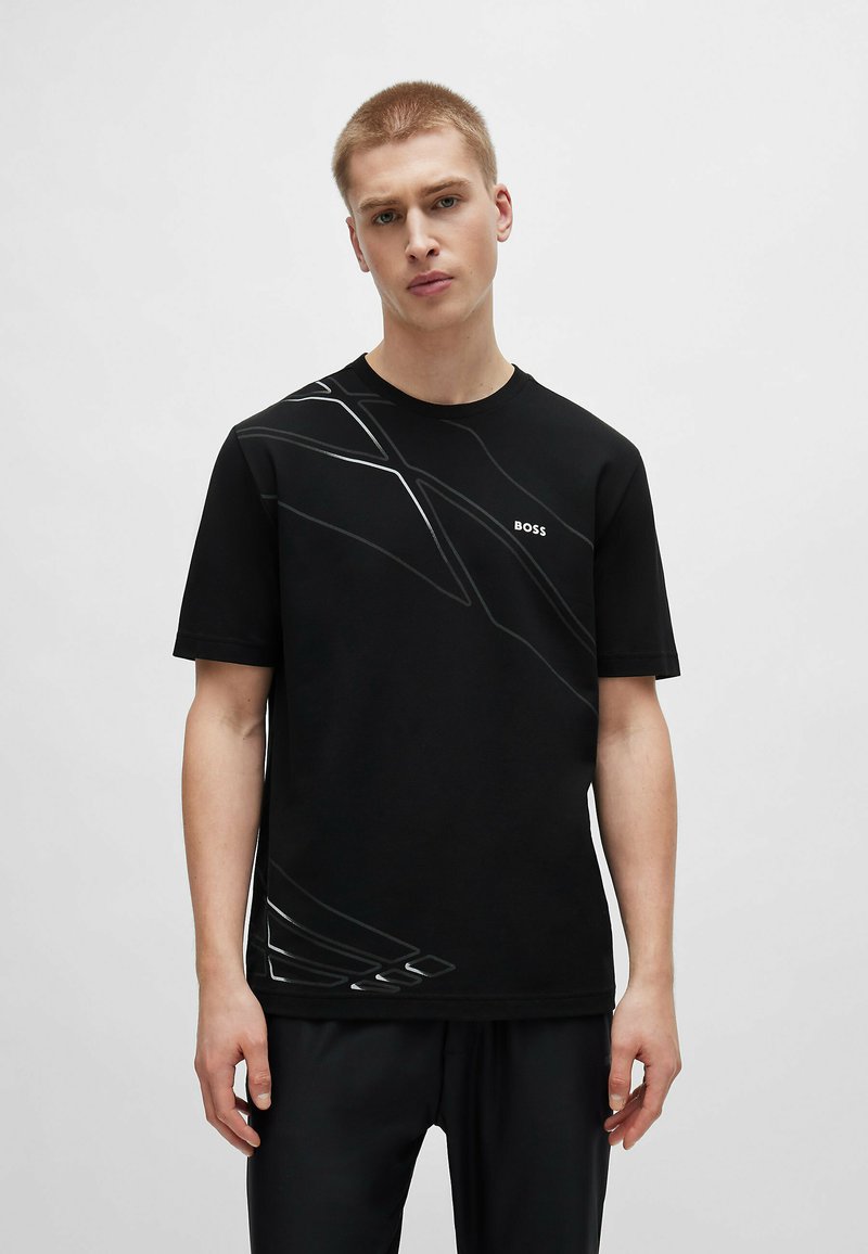 BOSS Print T-shirt - black one/black - Zalando.ie