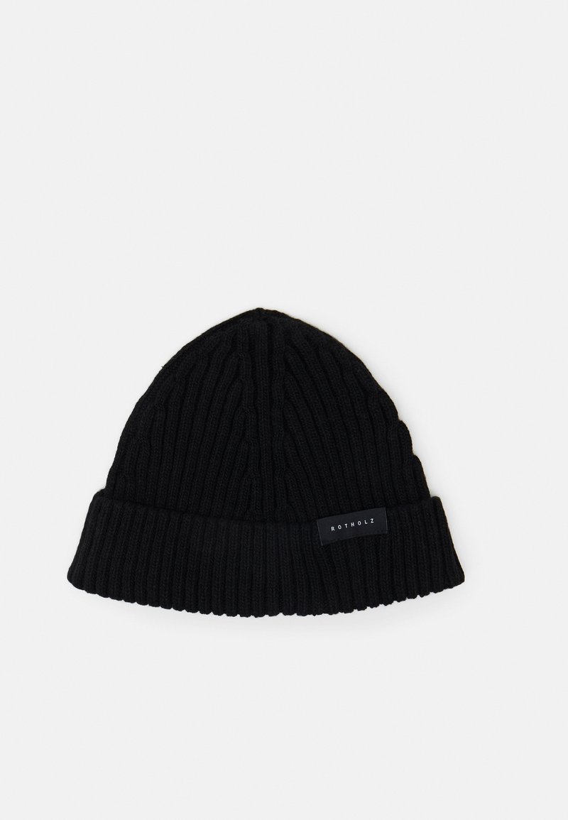 Rotholz CROPPED BEANIE UNISEX - Bonnet - black/noir - ZALANDO.FR