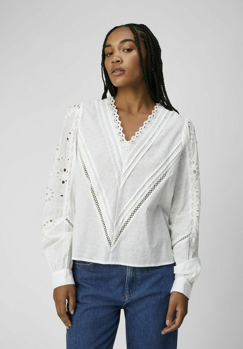 Object Blouse - cloud dancer/crème - Zalando.nl