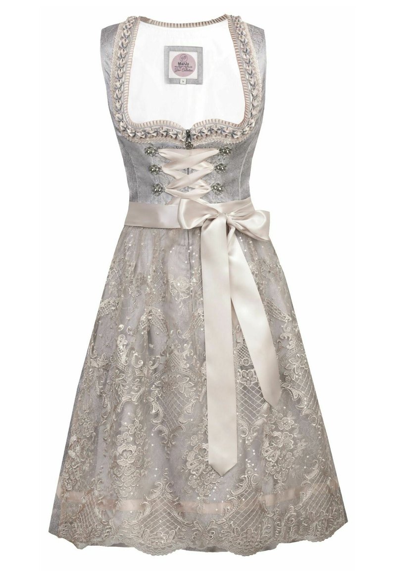 Marjo TRACHTEN GL-BENITA - Dirndl - eisblau taupe/hellblau - Zalando.de