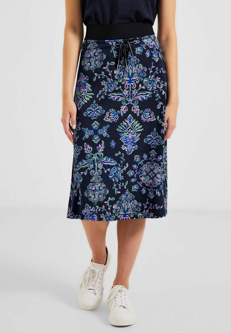 Cecil MIDI PRINT ROCK - A-Linien-Rock - blau/dunkelblau - Zalando.at