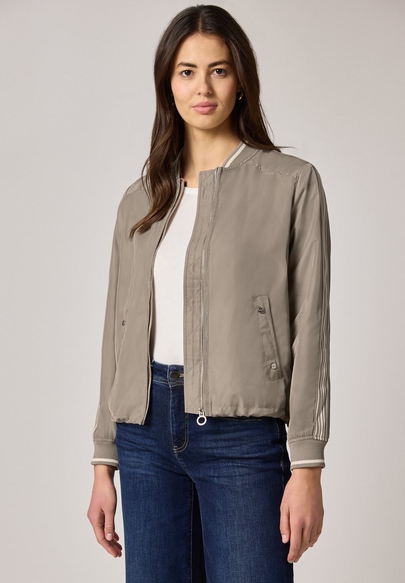 Street One MIT GALLONSTREIFEN - Bomber Jacket - braun/taupe - Zalando