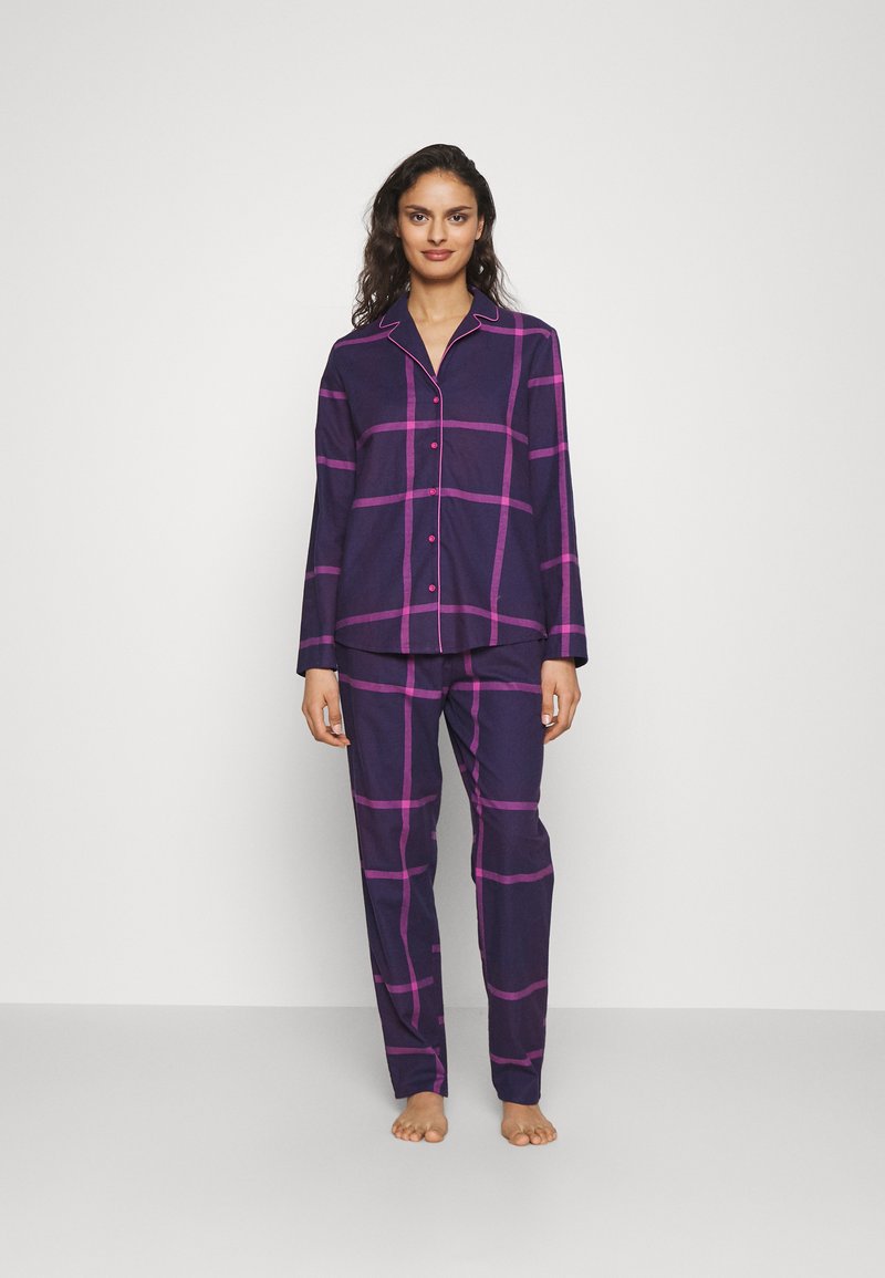 Triumph BOYFRIEND CHECKS - Pijama - blue/dark combination/azul marino ...