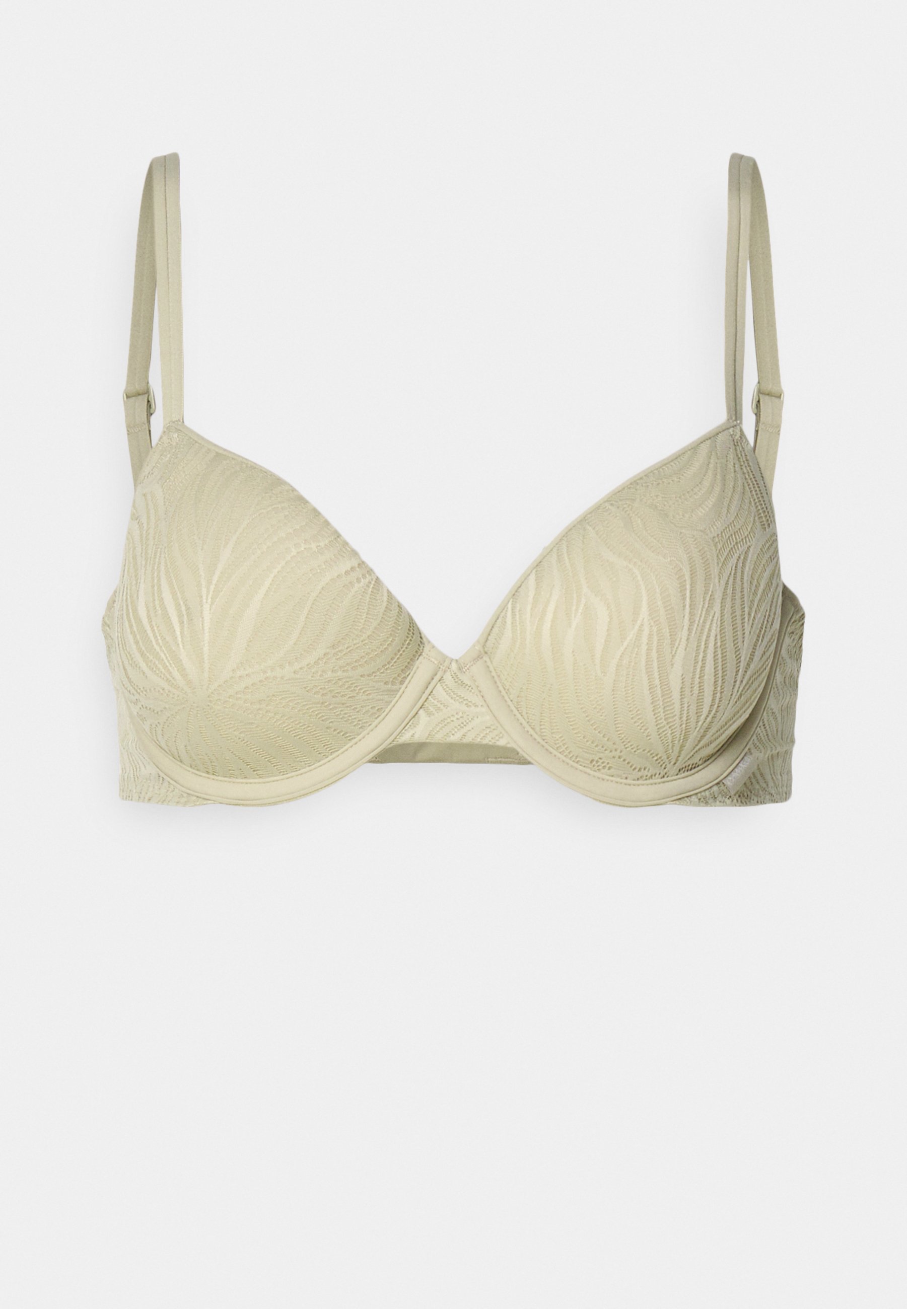 Green and white calvin klein bra store