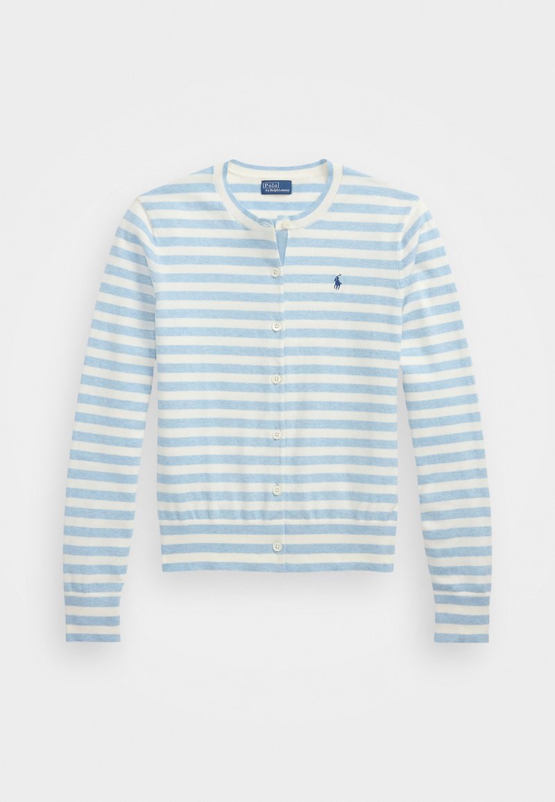 Polo Ralph Lauren STRIPED COTTON BLEND CREWNECK CARDIGAN - Cardigan ...