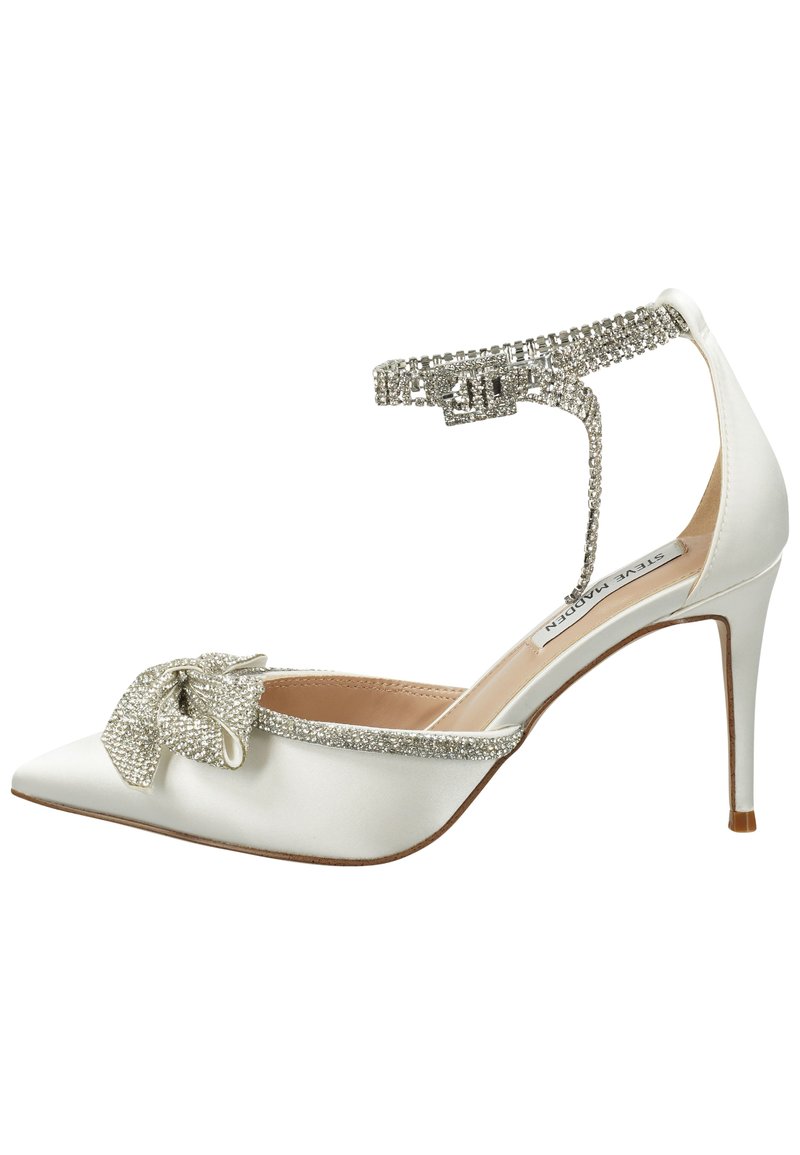 Steve Madden Hoge hakken - ivory satin/crème - Zalando.nl