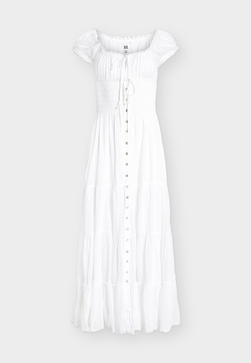 BDG Urban Outfitters TIANA BUTTON MAXI - Robe longue - white/blanc ...