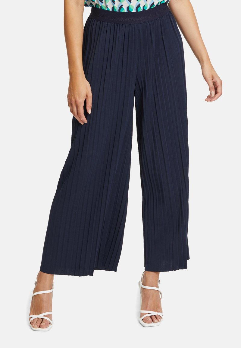 Betty Barclay CULOTTE MIT PLISSEE - Broek - dunkelblau/blauw - Zalando.nl