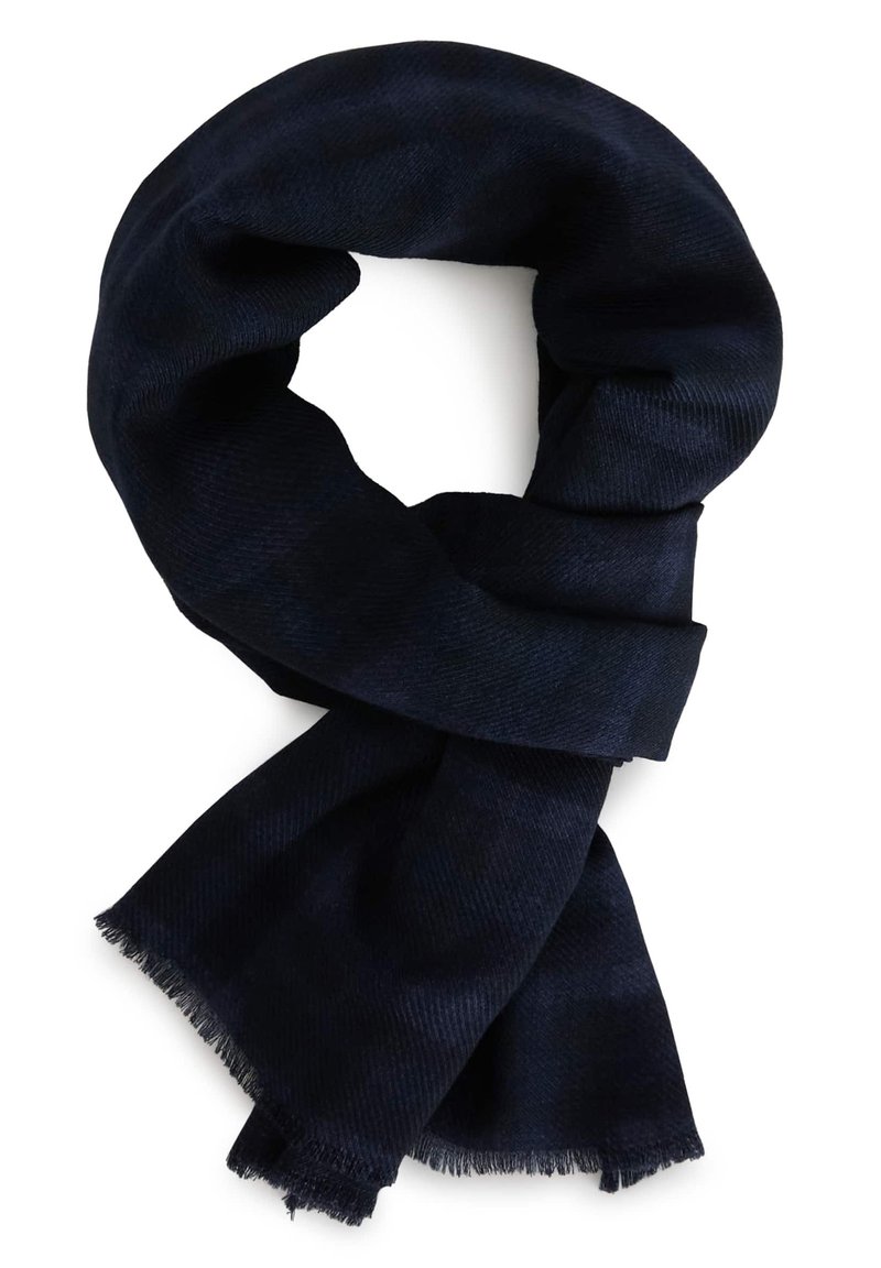 Boggi Milano DOUBLE CHECK PRINT - Scarf - navy blue/blue - Zalando