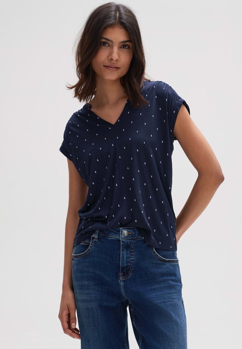 OPUS SANDI DOTSY - T-Shirt print - coal blue/blau - Zalando