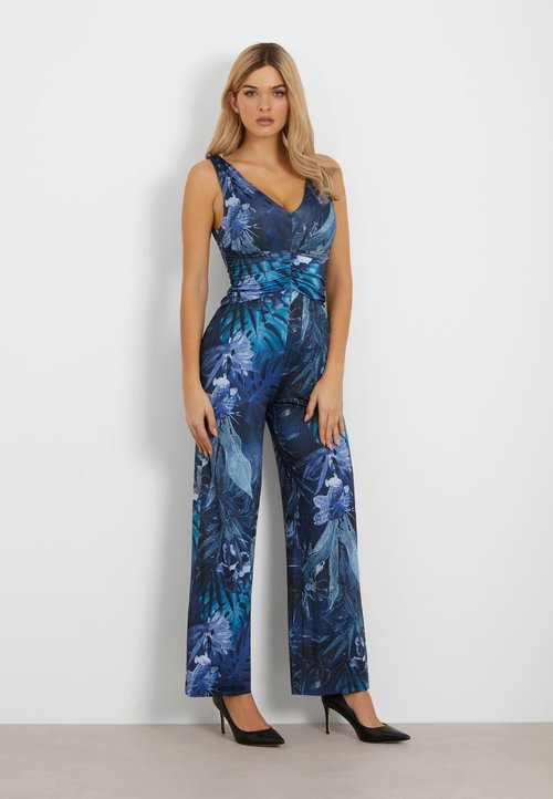 Guess SS COWL POPLIA OVERALL - Jumpsuit - hellblau/mehrfarbig - Zalando.ch