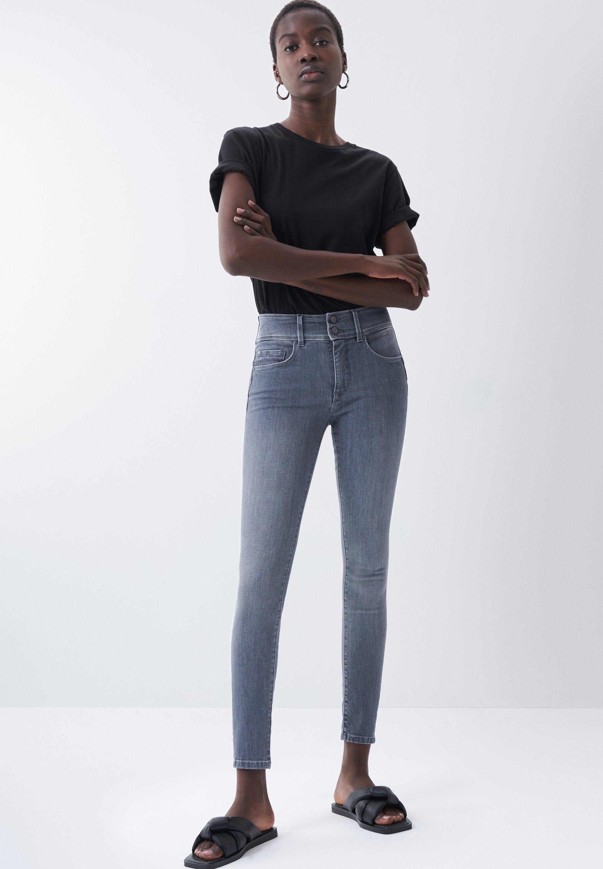 Salsa Jeans SECRET PUSH Jeans Skinny Fit Grey | atelier-yuwa.ciao.jp