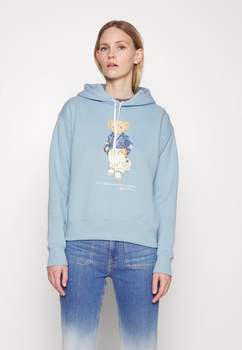 Polo Ralph Lauren MED BEAR LONG SLEEVE-SWEATSHIRT - Hoodie - powder ...