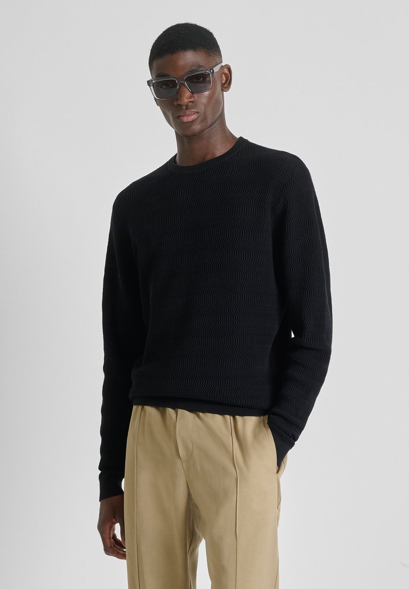 Antony Morato SWEATER REGULAR FIT 3D - Jumper - black - Zalando