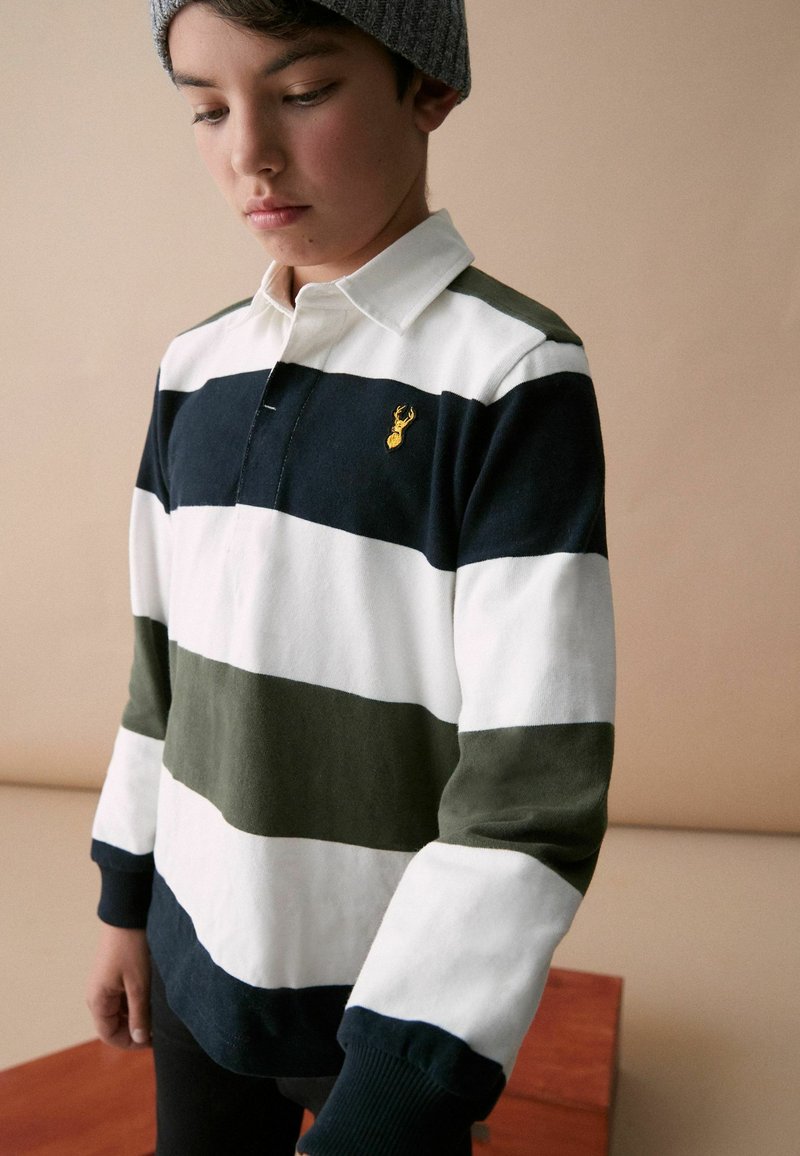 Next RUGBY - Top s dlouhým rukávem - navy blue white green stripe ...