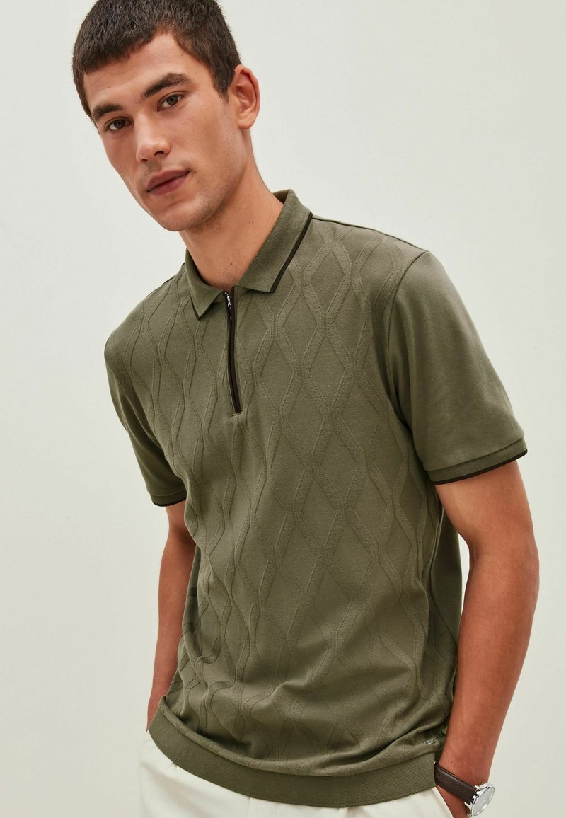 Next TEXTURED - Polo shirt - neutral brown/beige - Zalando.de
