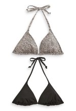 Next 2 PACK TRIANGLE - Bikini-Top - black animal/schwarz - Zalando.at