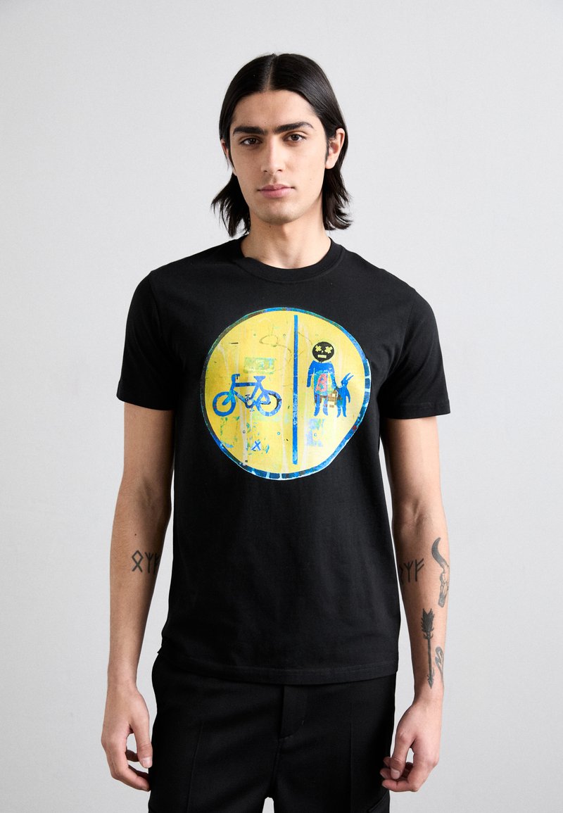 PS Paul Smith MENS CYCLE LANE SIGN - T-shirts med print - blacks/svart ...