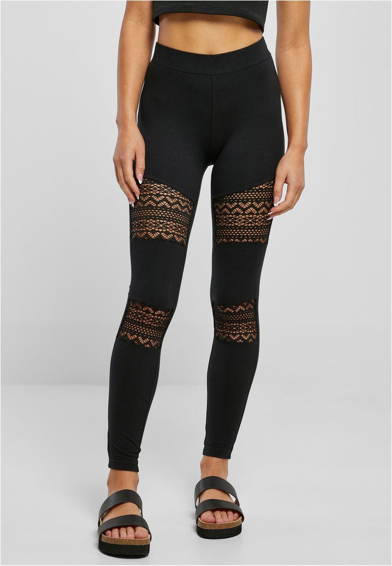 Urban Classics Crochet Leggings Black Svart
