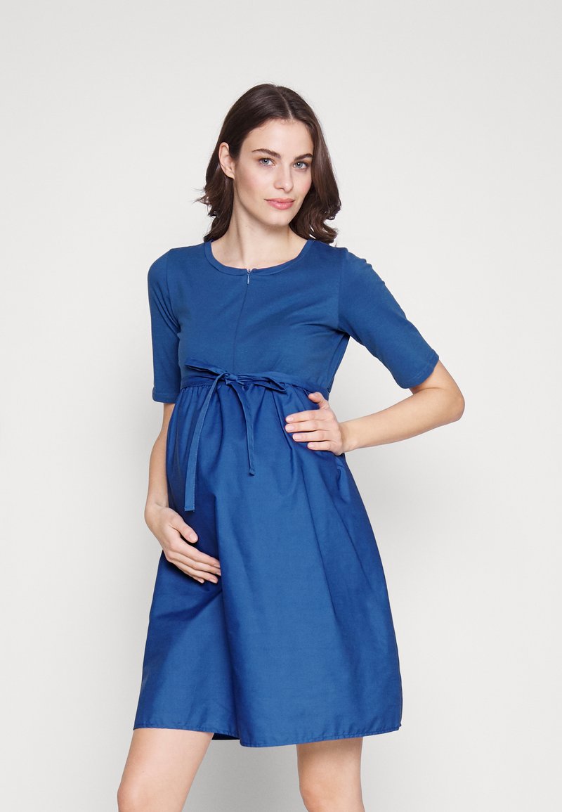 MAMALICIOUS MLCAROLINA LIA MIX DRESS - Robe de jour - true navy/bleu ...