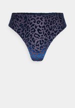 We Are We Wear LEOPARD HIGH WAIST THONG - String - blue/black/blå ...