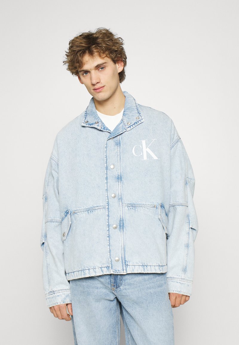 Calvin Klein Jeans ANORAK - Denim jacket - denim light/light-blue denim ...
