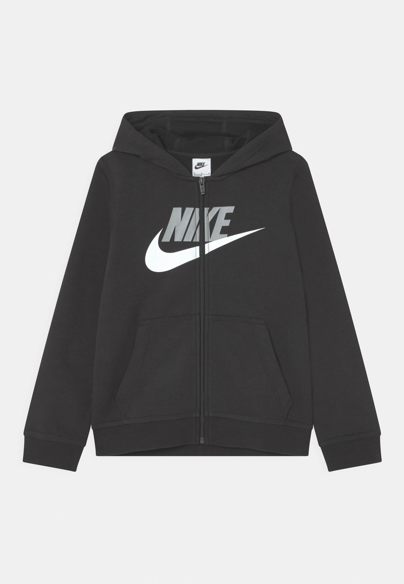 Nike Sportswear Club Unisex Zip Up Sweatshirt Black White Smoke