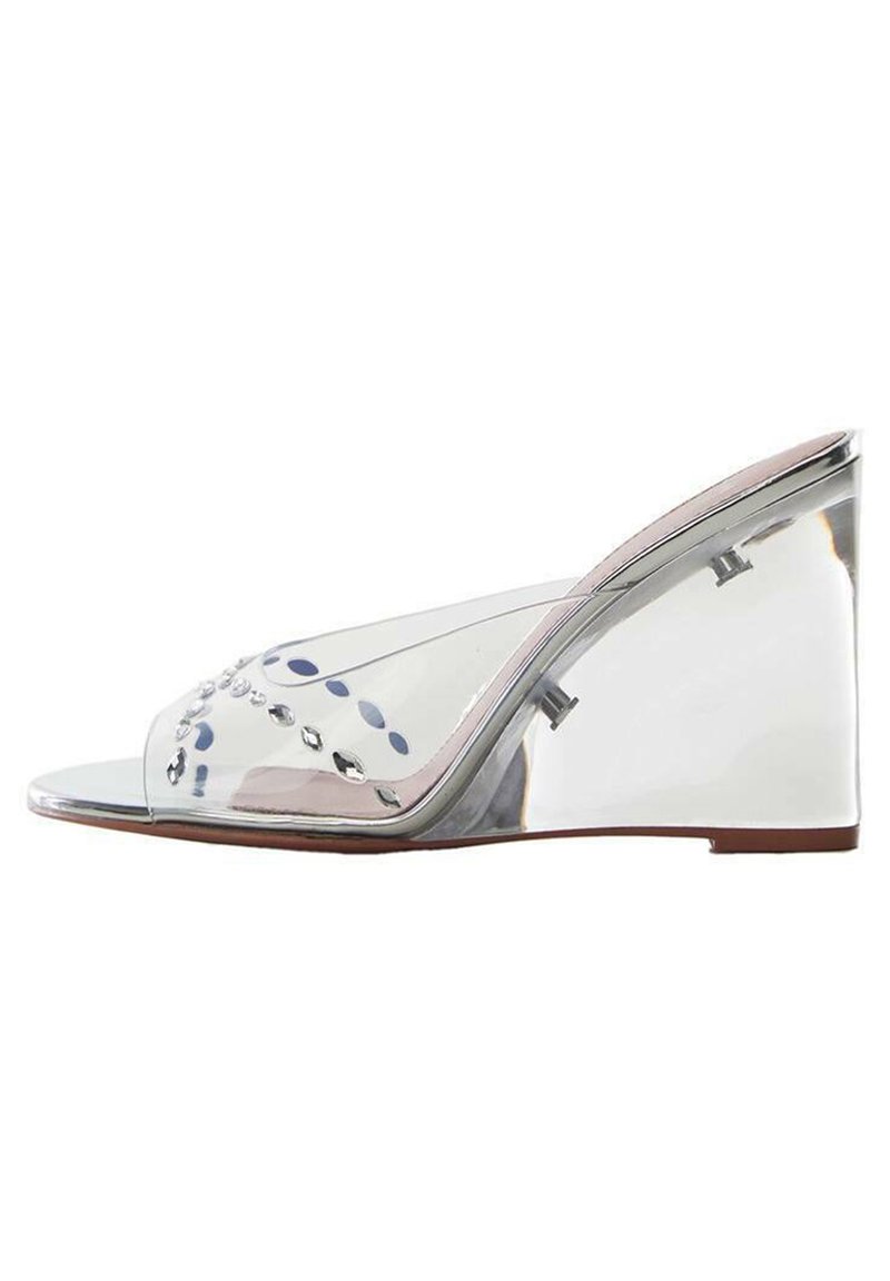 Mango MILAC - High heeled sandals - zilver/silver-coloured - Zalando.co.uk