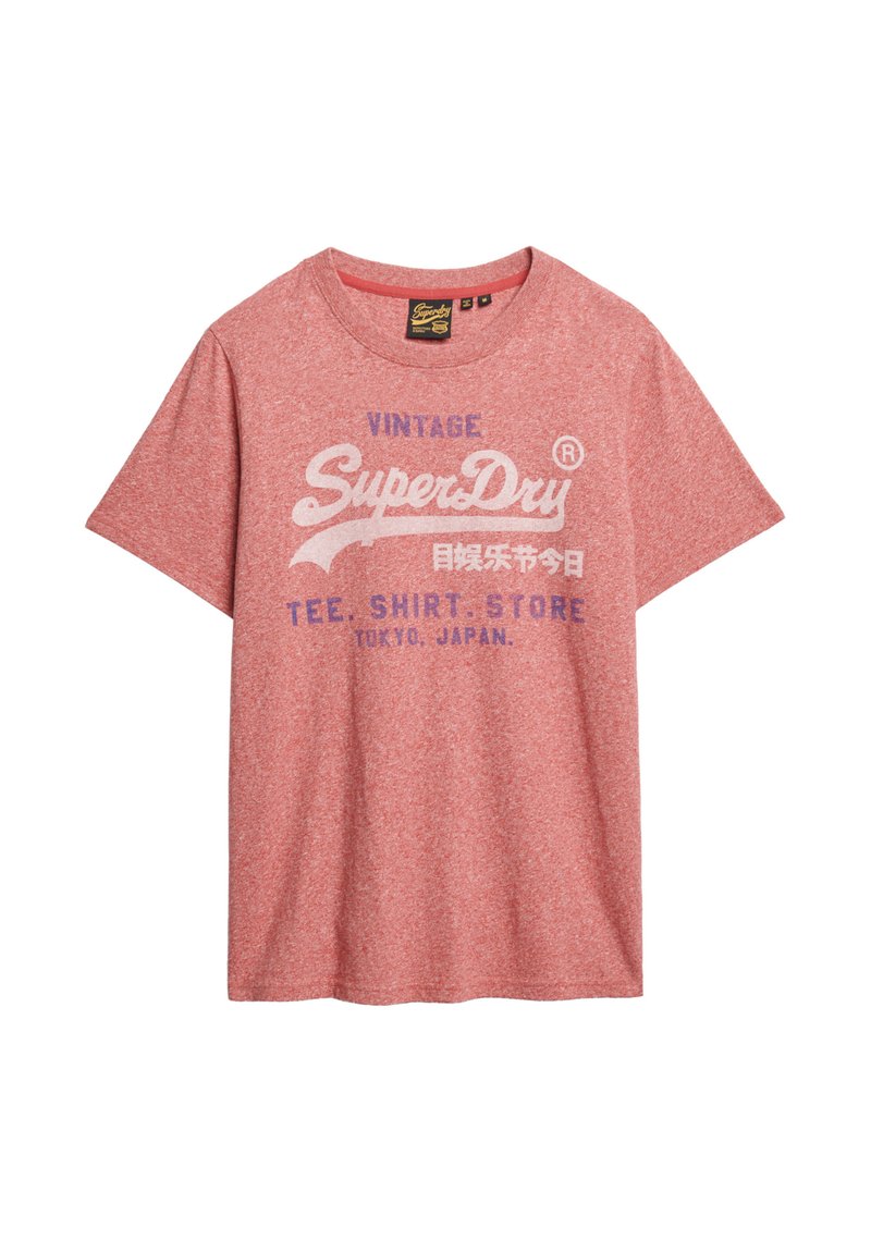 Superdry & Co VINTAGE LOGO - Print T-shirt - mid red grit/red - Zalando