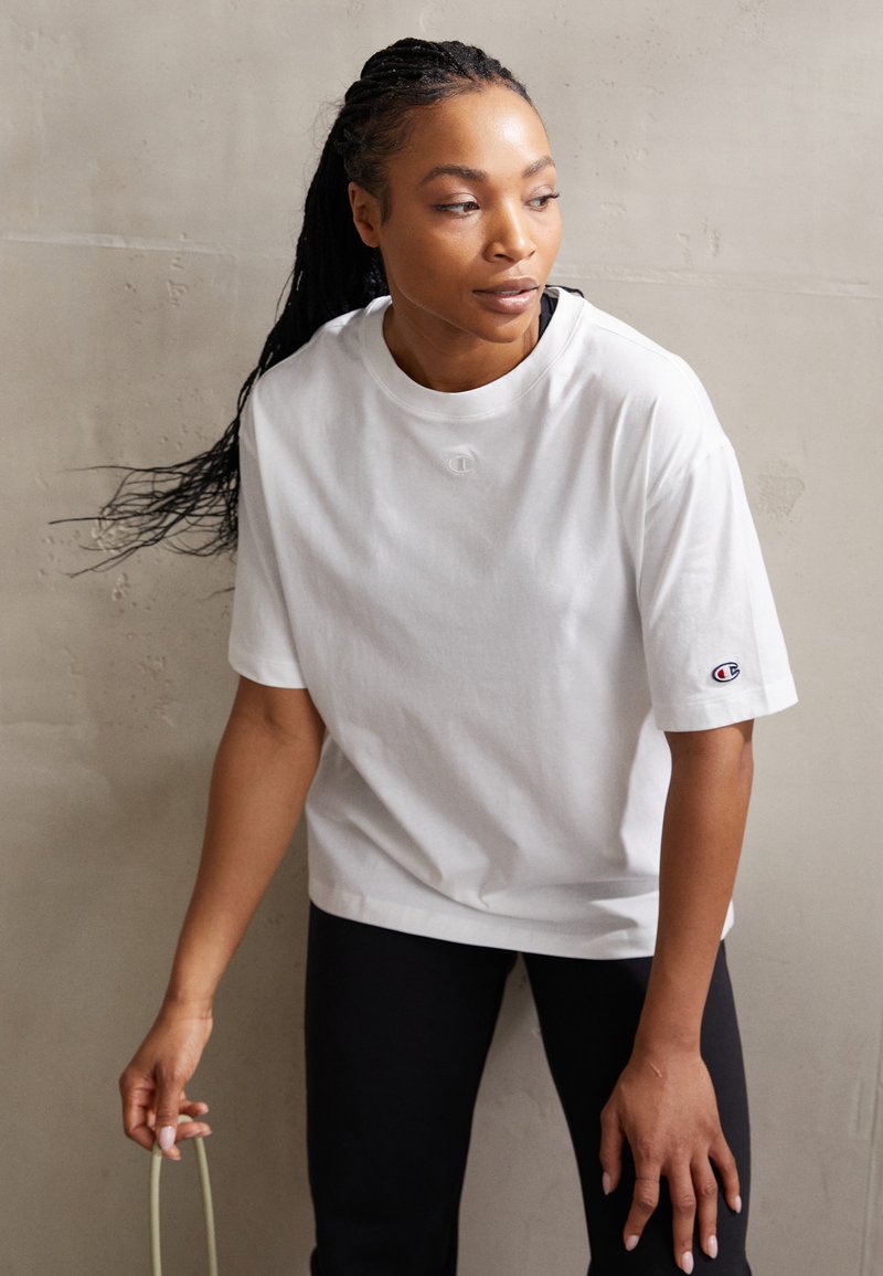 Champion ICONS CREWNECK OVERSIZED - T-Shirt basic - white/weiß - Zalando.at