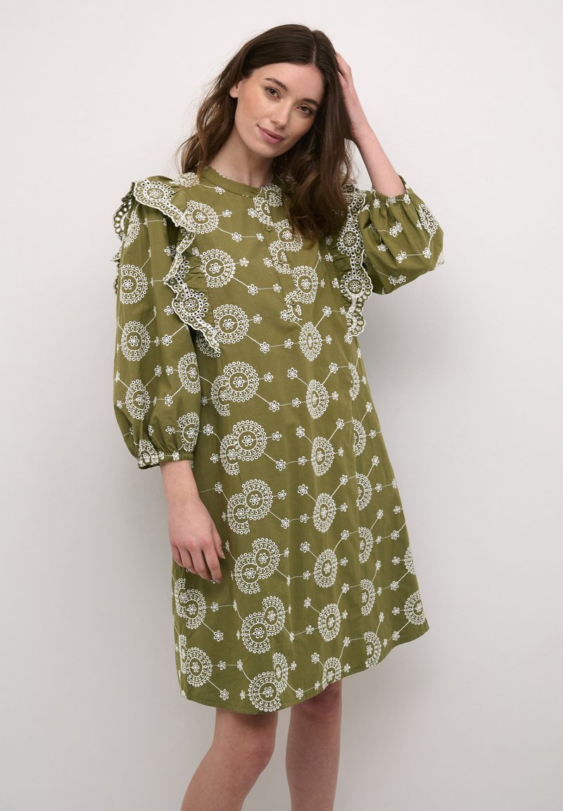 Culture CUISA - Day dress - burnt olive/dark green - Zalando.ie