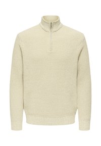 Only & Sons ONSJOIN HIGH NECK CAMP - Jumper - weiß/beige - Zalando