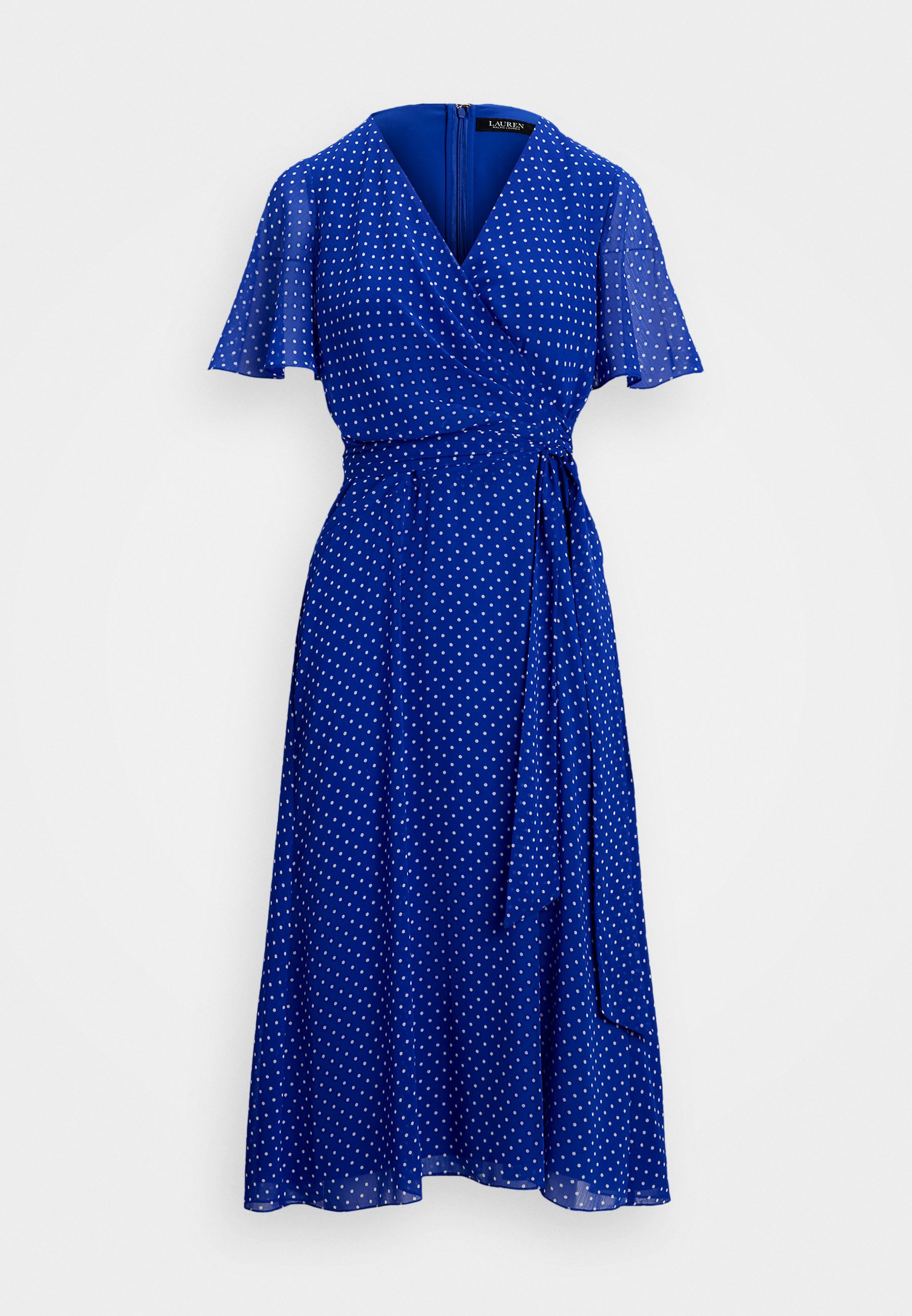 Lauren Ralph Lauren POLKA DOT BELTED CRINKLE GEORGETTE DRESS - Day