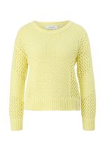 comma casual identity MIT LABEL PATCH - Strickpullover - helles zitrone/hellgelb - Zalando.at