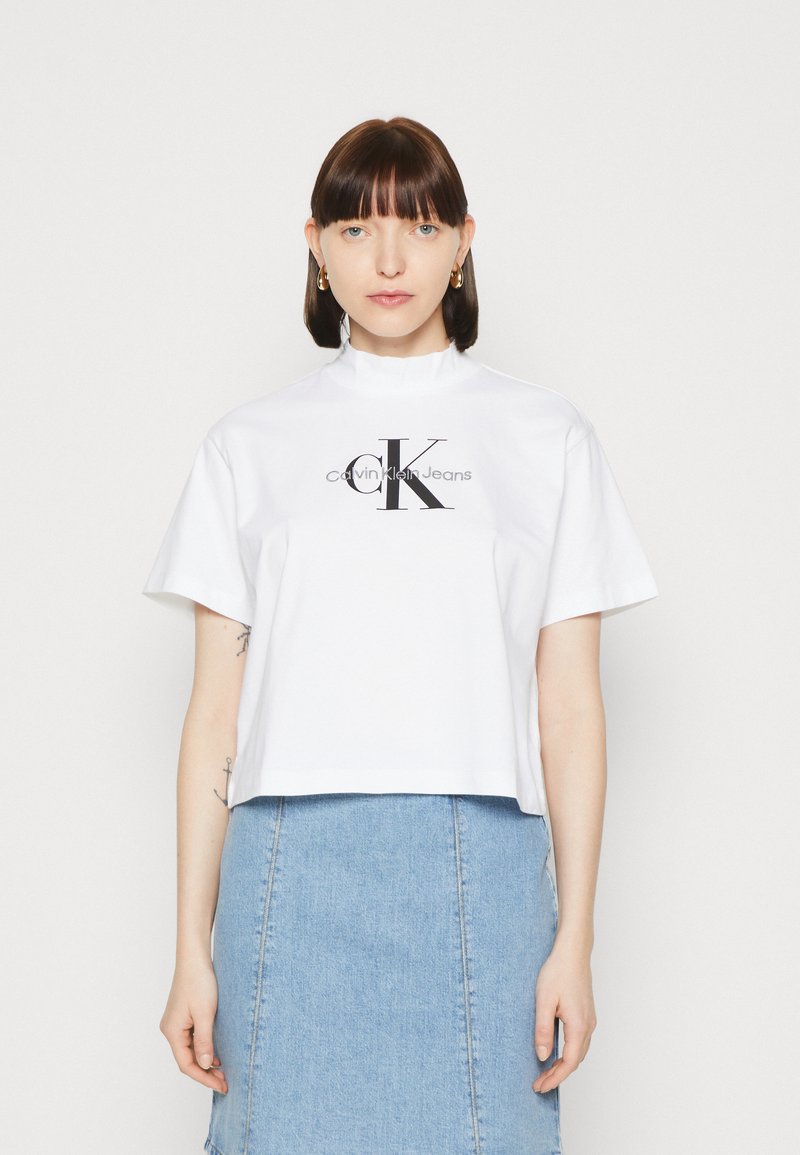 Calvin Klein Jeans ARCHIVAL MONOLOGO TEE - T-shirt con stampa - bright white/bianco - Zalando.it