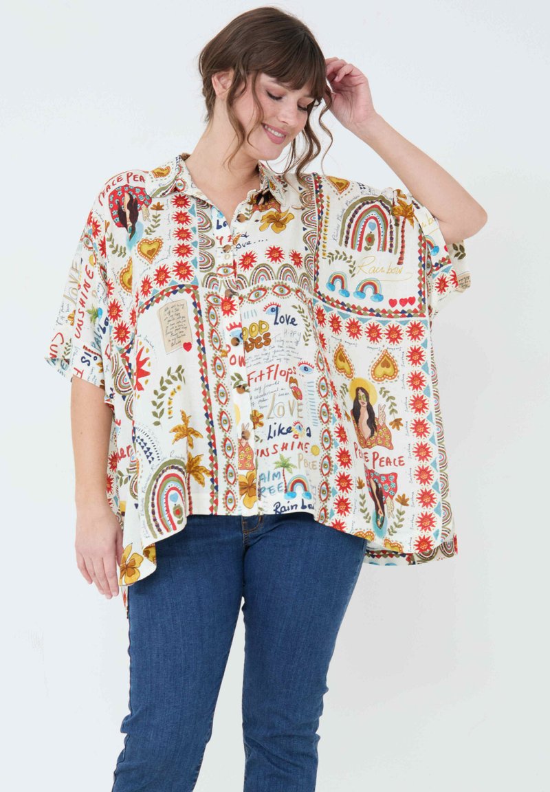 Jean Marc Philippe OVERSIZE IMPRIMÉE - Button-down blouse - rainbow ...