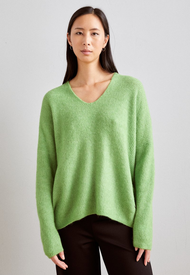 Mos Mosh V NECK - Strickpullover - forest green/dunkelgrün - Zalando.at