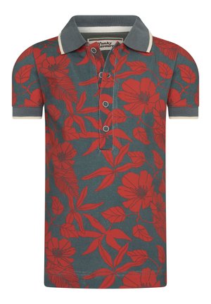 4funkyflavours IN TIME - WITH FLORAL PATTERN. - Polo - anthracite ...