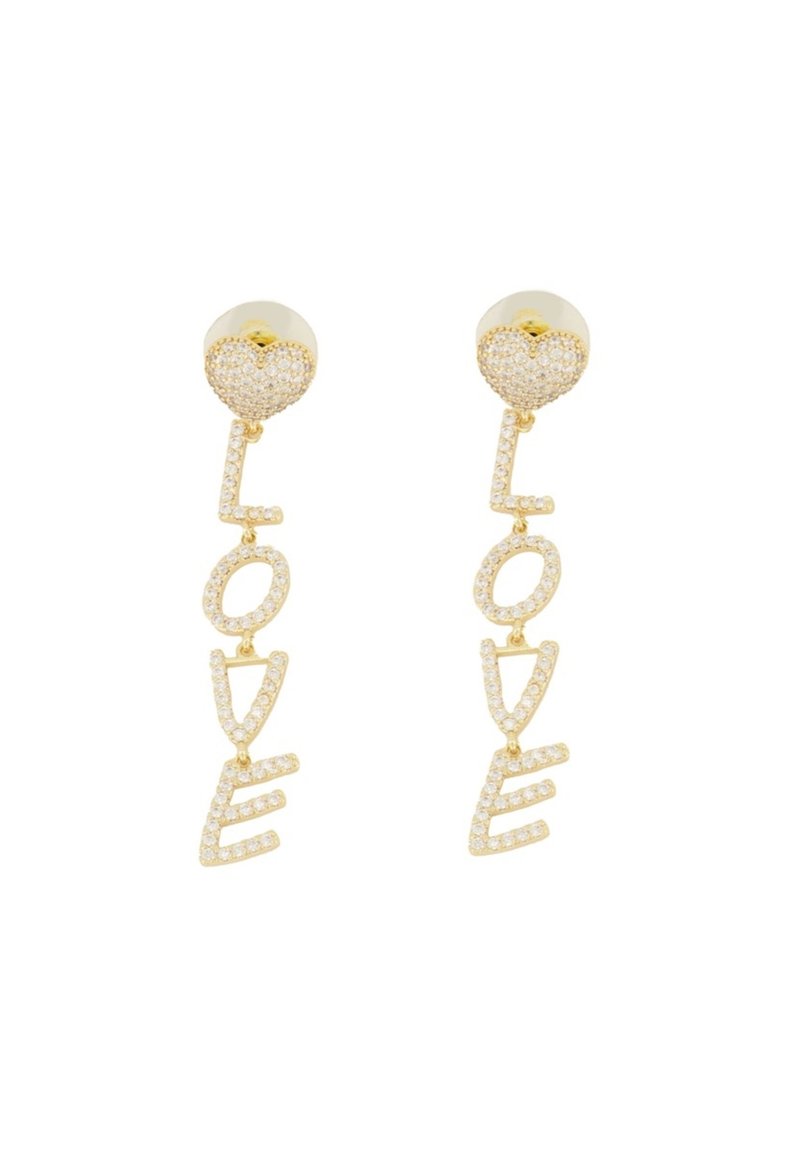 My Jewellery LOVE LETTERS RHINESTONES - Oorbellen - gold coloured ...