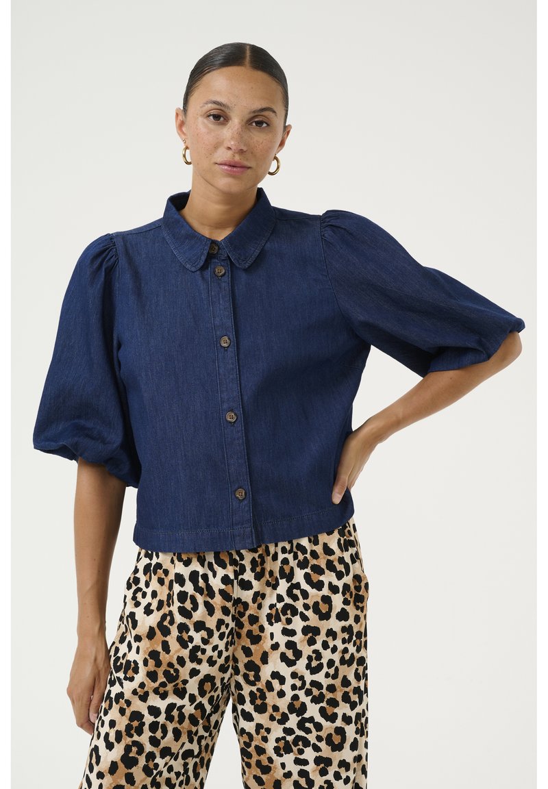 Culture AVRIL ARPA - Spijkerjas - rinse wash/donkerblauw denim - Zalando.nl