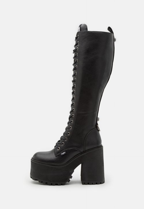 Buffalo GOSPHER STRETCH BOOT - Bottes à plateau - black/noir - ZALANDO.CH