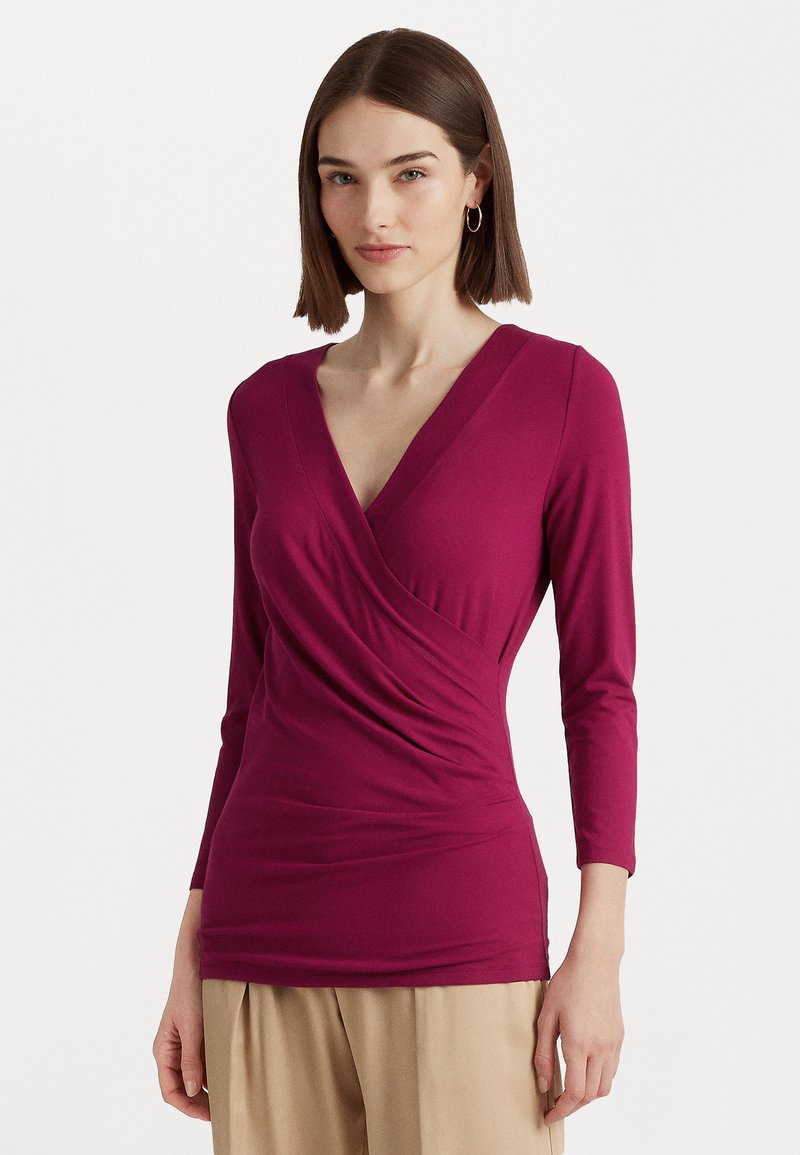 Lauren Ralph Lauren ALAYJA 3/4 SLEEVE - Langarmshirt - fuschia berry ...