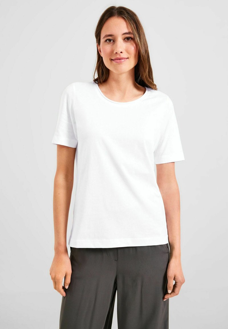 Basic T Shirt Damen Wei